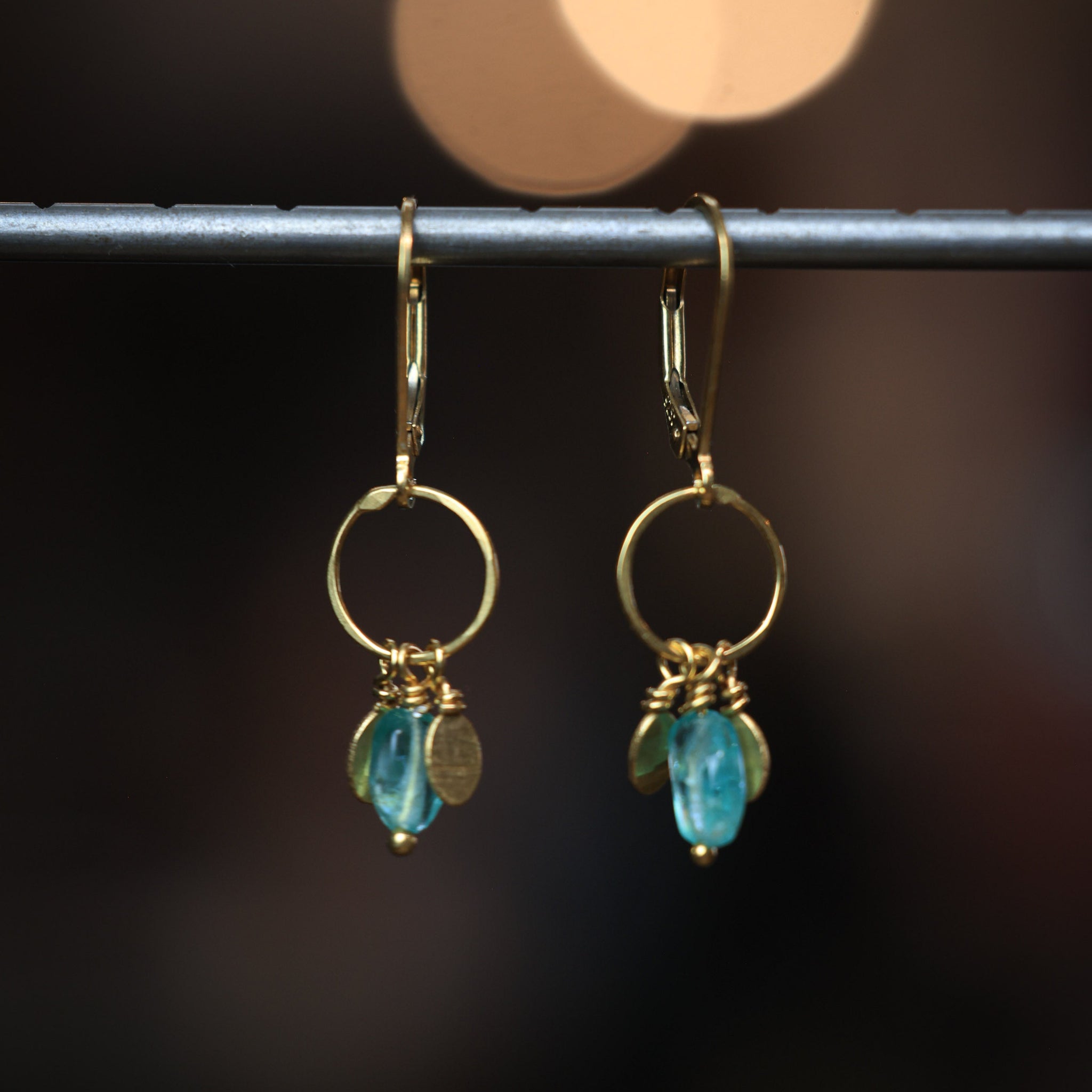 Pétalo Fringe Earrings in Apatite 24k Vermeil – herndon forge